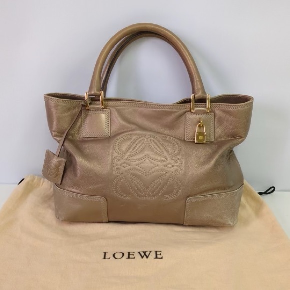 Loewe | Bags | Loewe Leather Gold Totehandbag | Poshmark